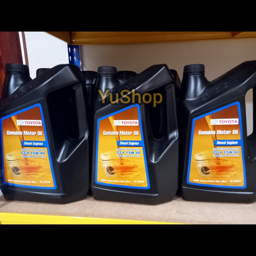GENUINE TOYOTA MOTOR OIL SYNTHETIC FORMULATION DIESEL ENGINES CI-4 15W ...