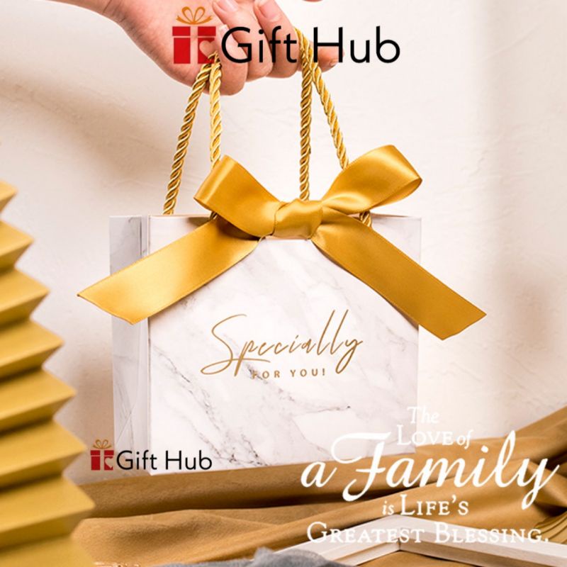 GIFTHUB | ROXEL BIG VIP Ribbon Bag Box With String Doorgift Kahwin ...