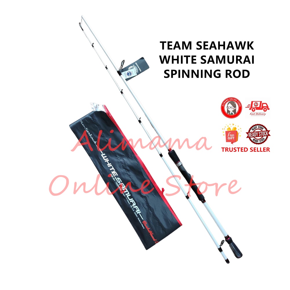 TEAM SEAHAWK WHITE SAMURAI FISHING ROD 722MHS SNAKEHEAD EDITION ...