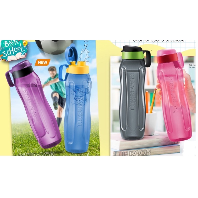 Tupperware Slim Eco Bottle with Handle 1L (2pcs) | Shopee Malaysia