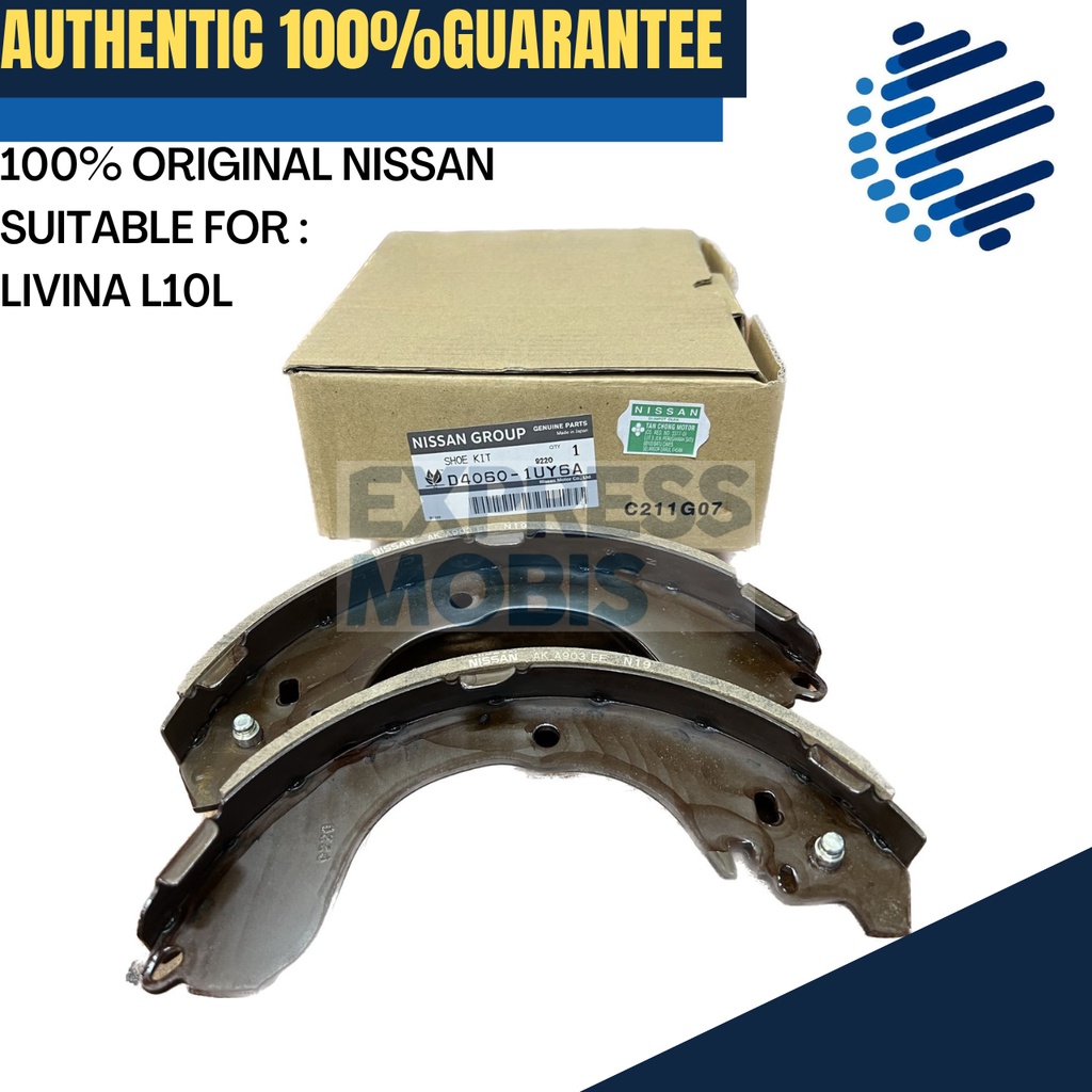 100% ORIGINAL NISSAN REAR BRAKE SHOE D4060-1UY6A LIVINA L10L | Shopee Malaysia