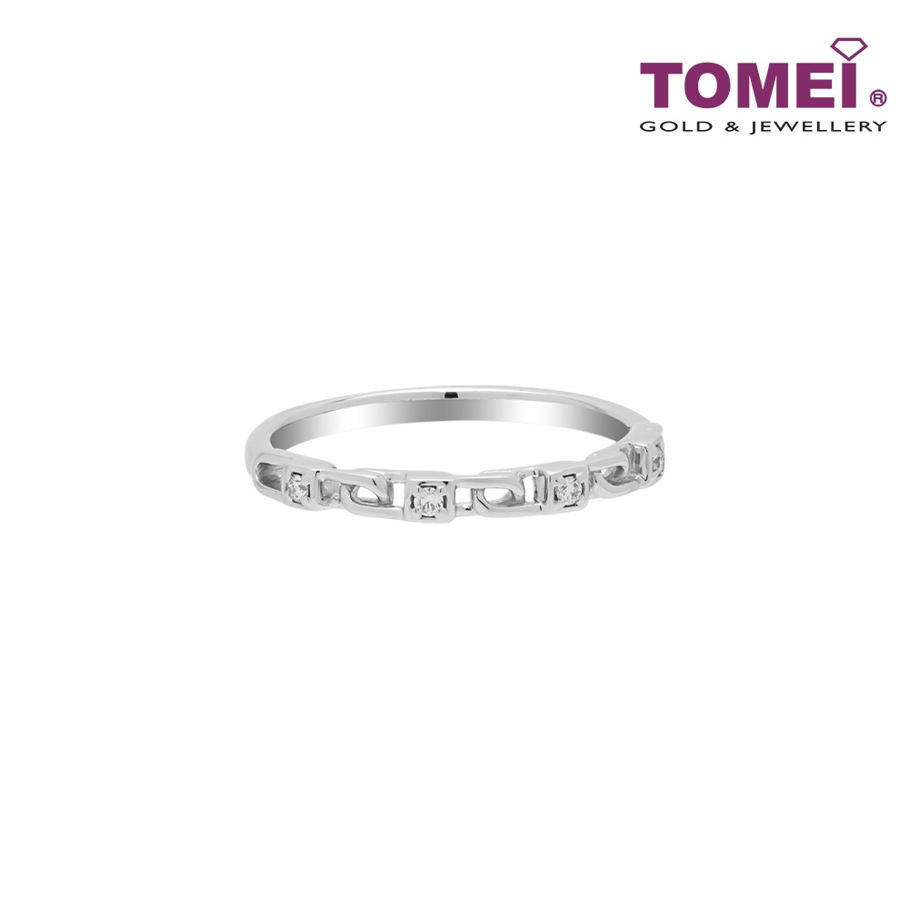 TOMEI Love Joins Us Together Ring, White Gold 585 | Shopee Malaysia