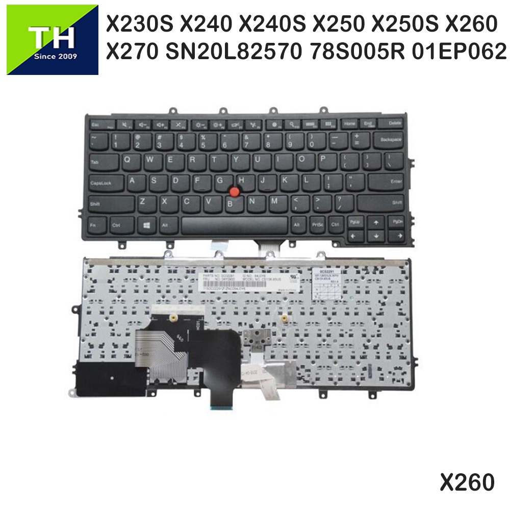 Lenovo ThinkPad X230S X240 X250 X260 X270 Laptop Replacement Keyboard ...