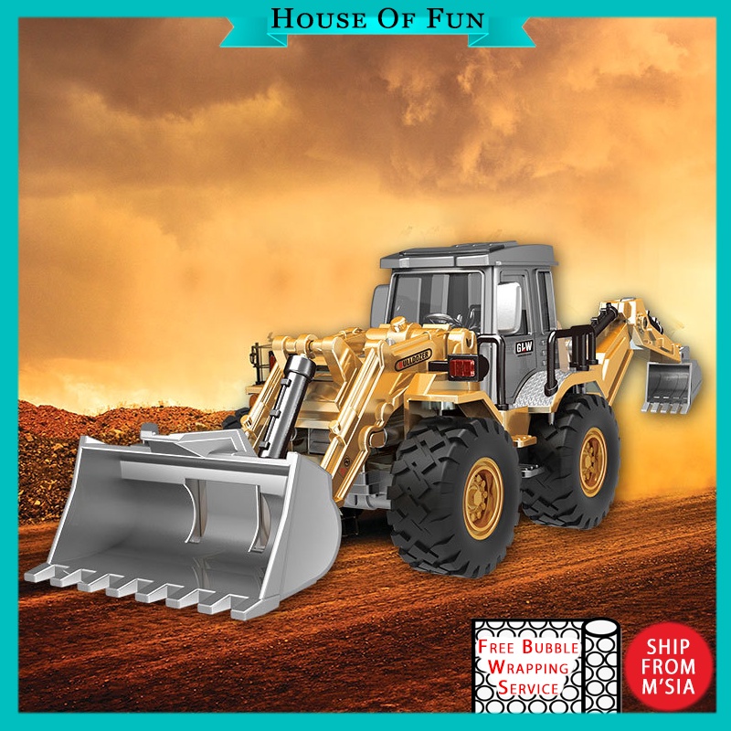 JCB Backhoe Loader Dump Truck Toy Excavator Lori Tanah Construction ...