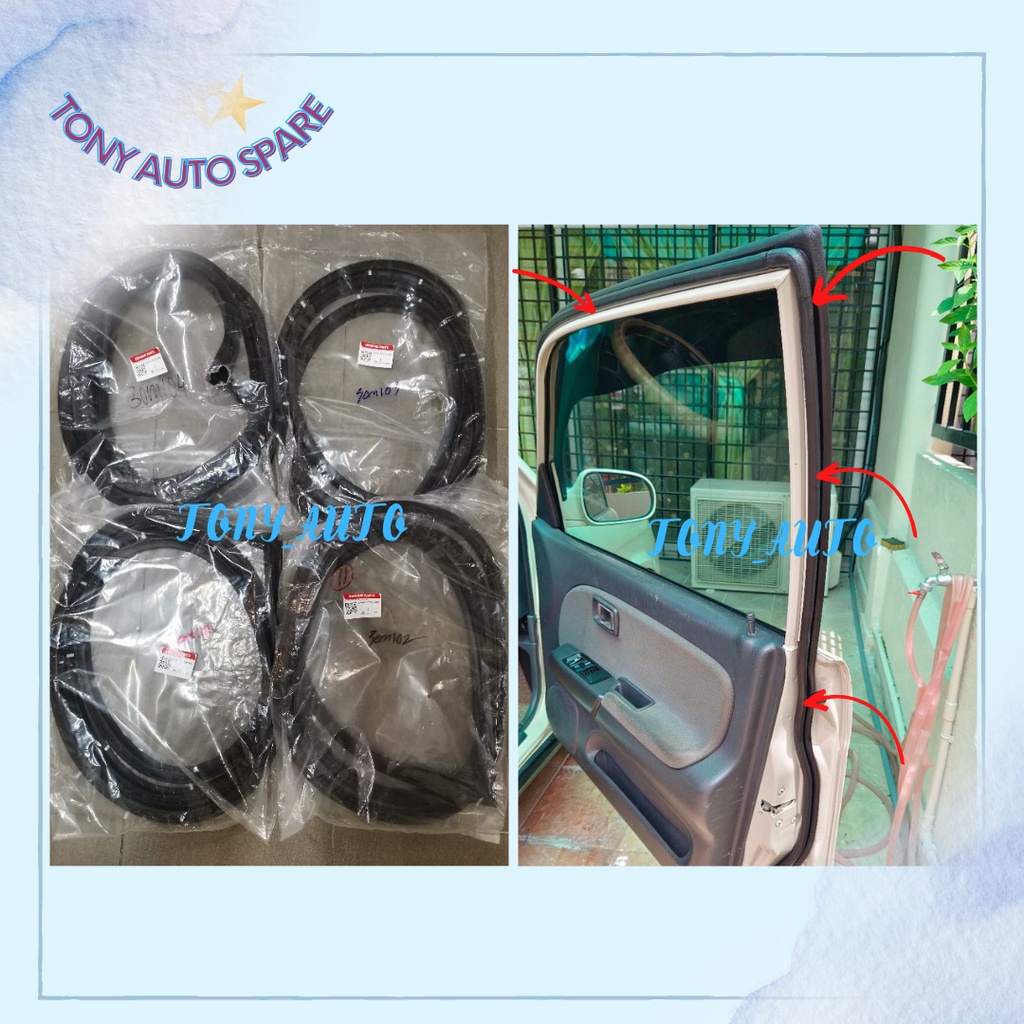 ORIGINAL PERODUA KANCIL ALL YEAR DOOR RUBBER/ GETAH PINTU FRONT/ DEPAN ...
