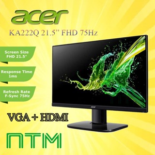 Acer KA222Q 21.5" FHD 1Ms 75 Free Sync Monitor VGA HDMI KA222 KA22 NTM ...