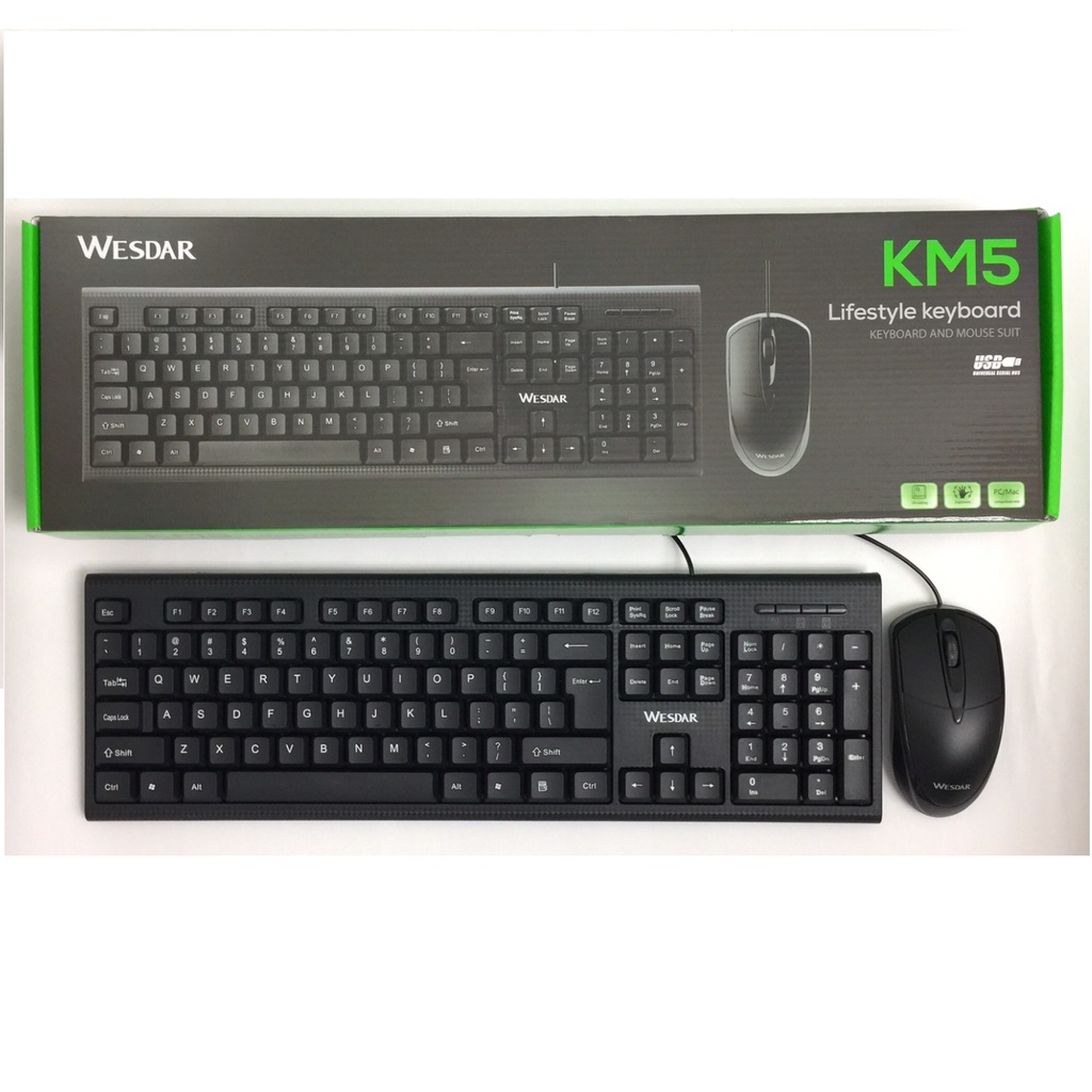 WESDAR KM5 USB COMBO KEYBOARD& MOUSE (READY STOCK) | Shopee Malaysia