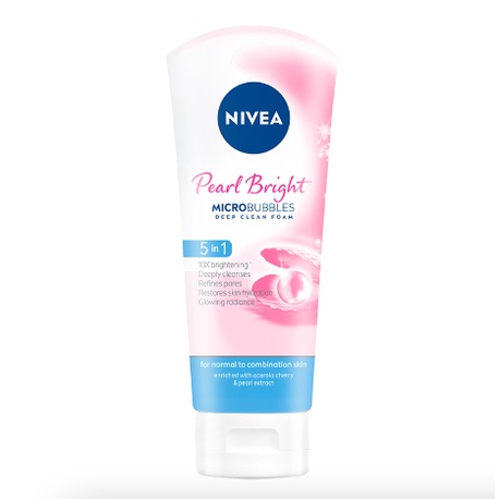 NIVEA Face Pearl Bright Microbubbles Deep Clean Foam 100g | Shopee Malaysia