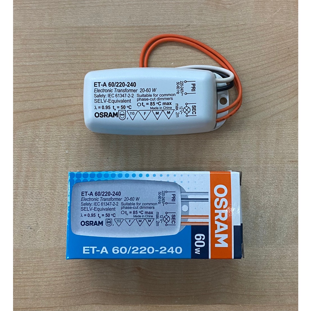 OSRAM 12V 60W Electronic Transformer ET-A 60 for MR16 Led ...