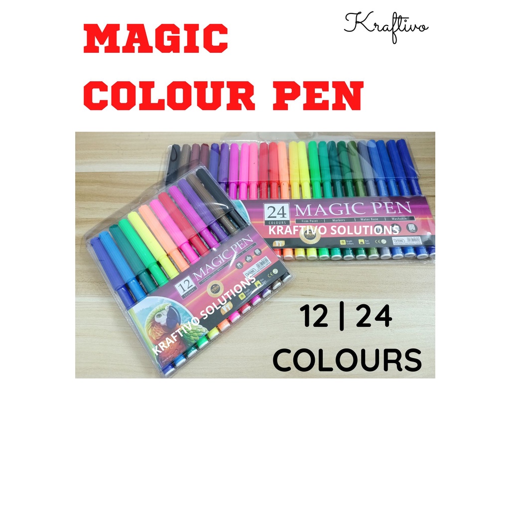 [ MAGIC COLOUR PEN ] NON TOXIC WASHABLE MAGIC COLOUR PEN SET ( SET OF ...