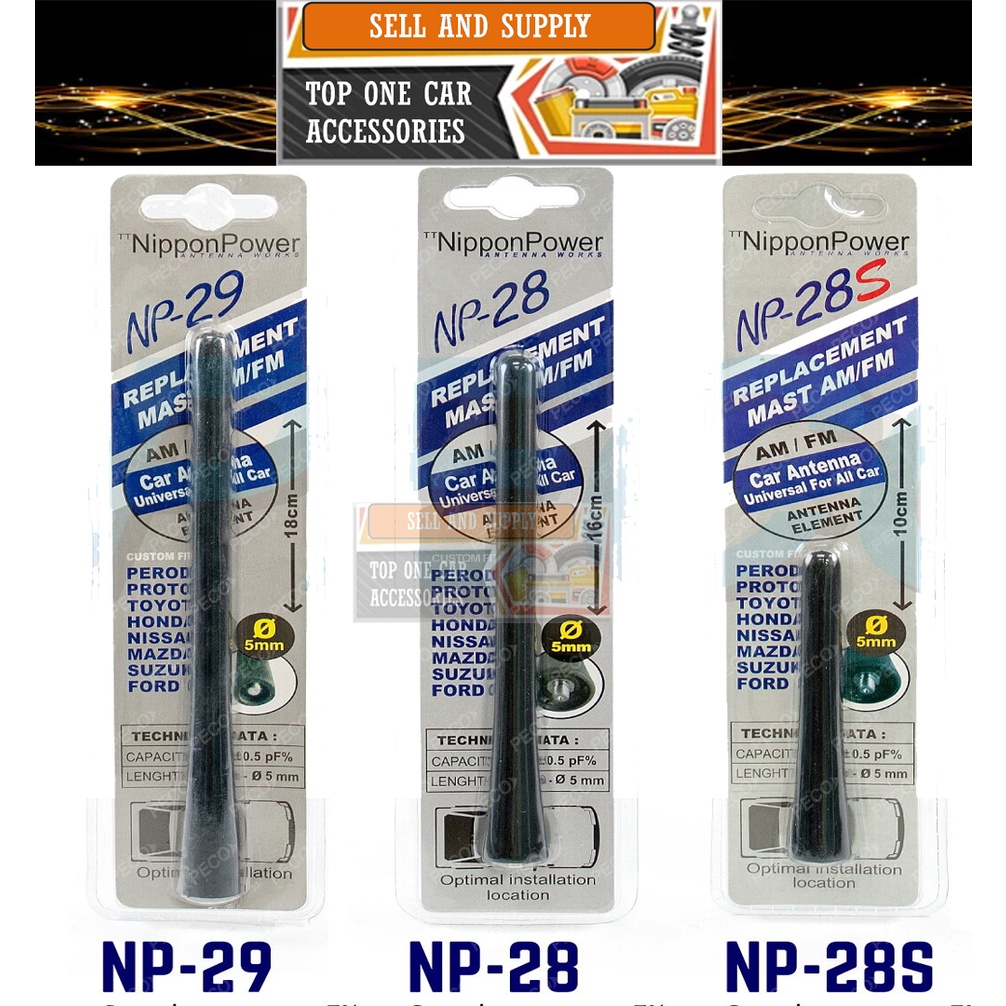 NP-29, NP-28 , NP-28S Nippon Power Antenna Replacement Mast Car | Shopee Malaysia