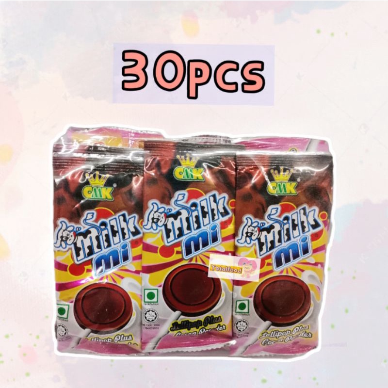 Eurocan Milk Mi Lollipop with cocoa powder 30pcs | Shopee Malaysia