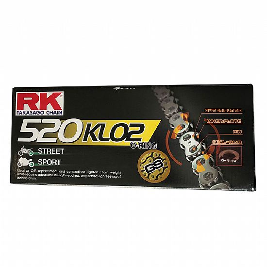 RK CHAIN RK O-RING 520KLO2 120L CHAIN 520 O-RING RIVET YAMAHA HONDA ...