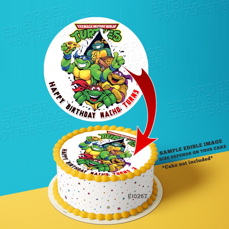 Printing EI Teenage Mutant Ninja Turtles Edible Image Print Cake Photo ...