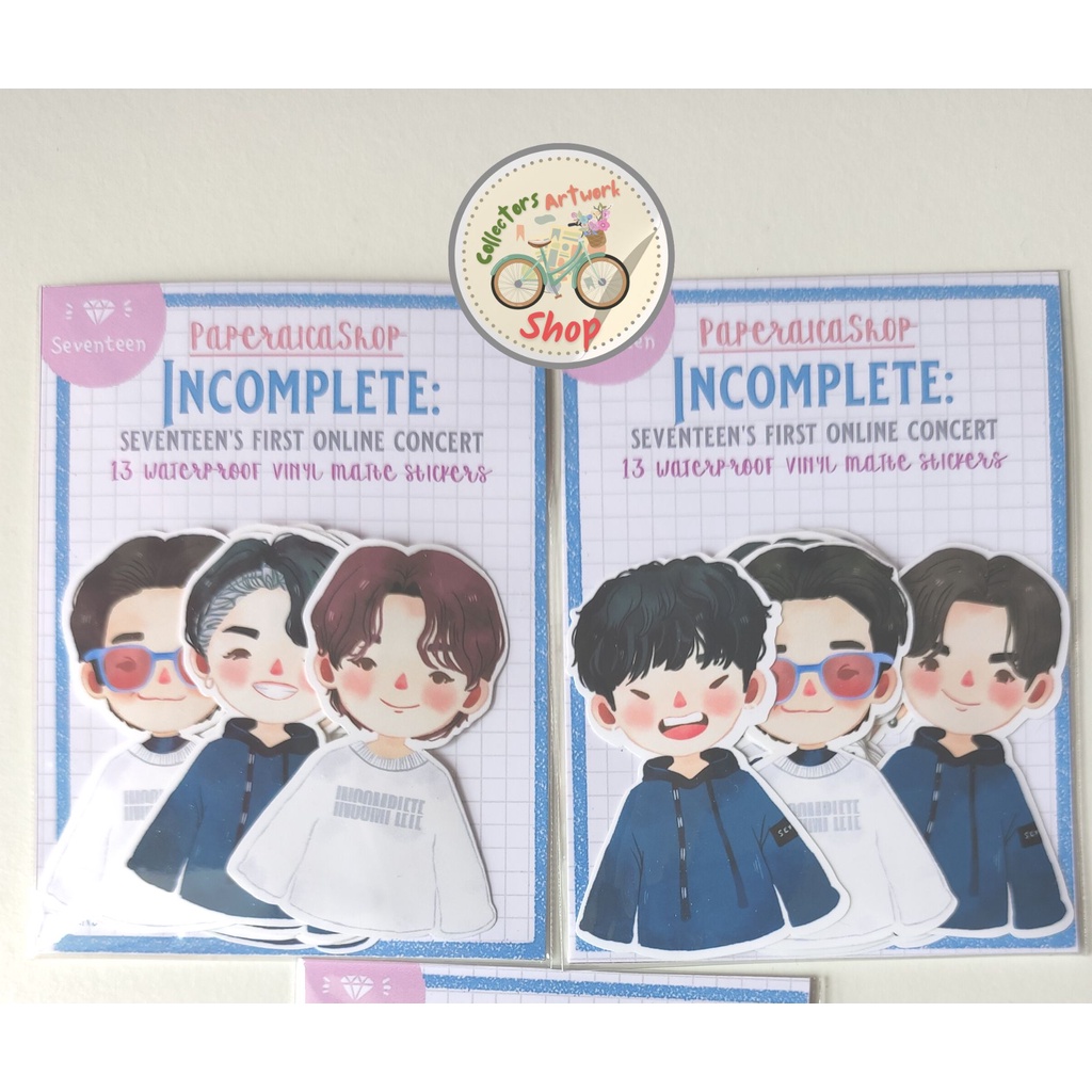 Seventeen Incomplete Sticker Pack, Kpop Stickers, Seventeen Stickers ...