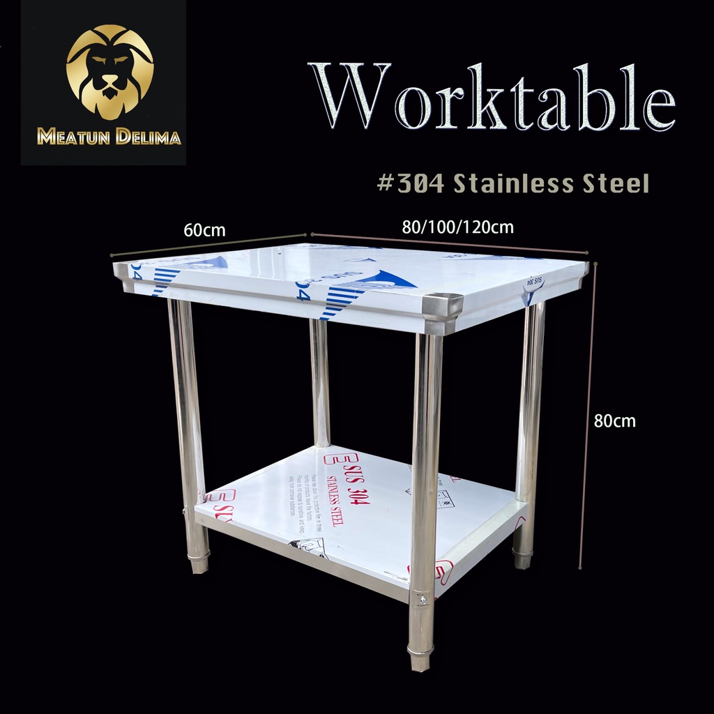 Stainless Steel Working Table Worktable 1 One Tier High / Table for ...