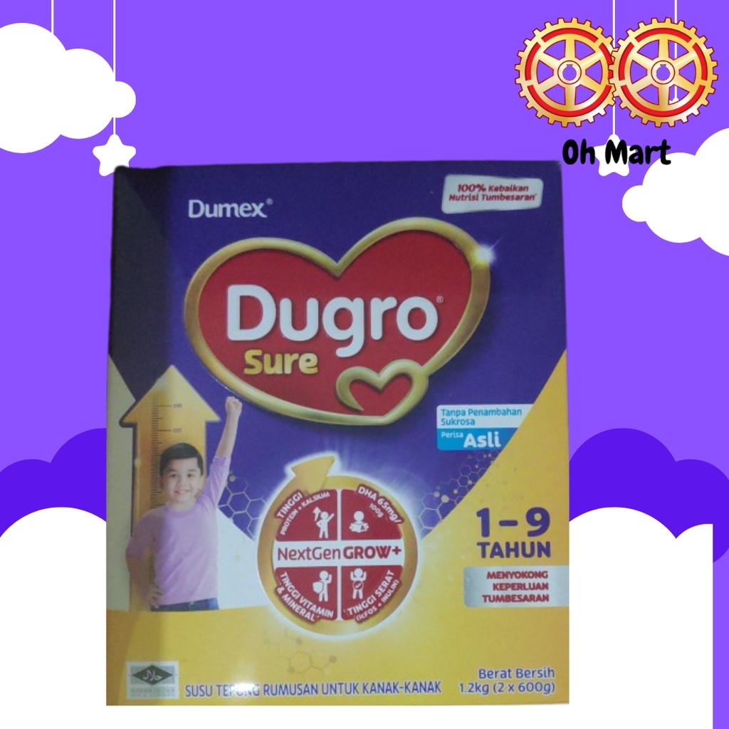 Dumex Dugro Sure Milk Powder Asli 1-9Years Old 600g | Shopee Malaysia