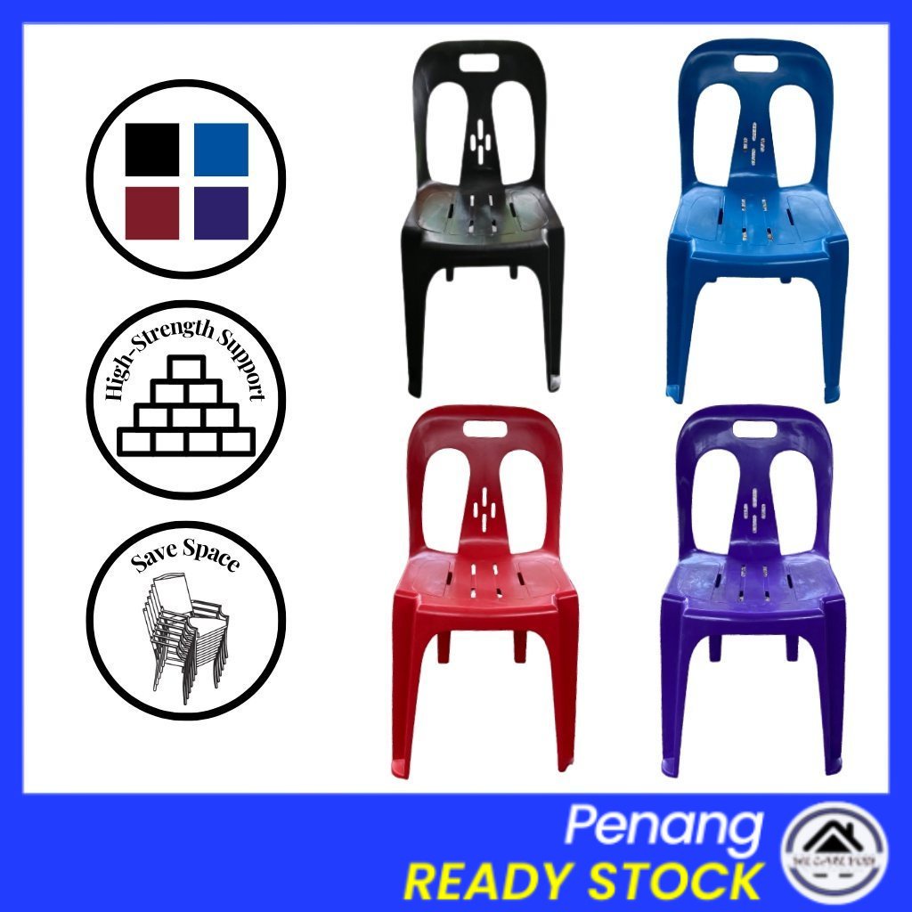 Wecareyou20 Kerusi Plastik Kerusi Makan Kerusi Banquet Kerusi Hitam ...
