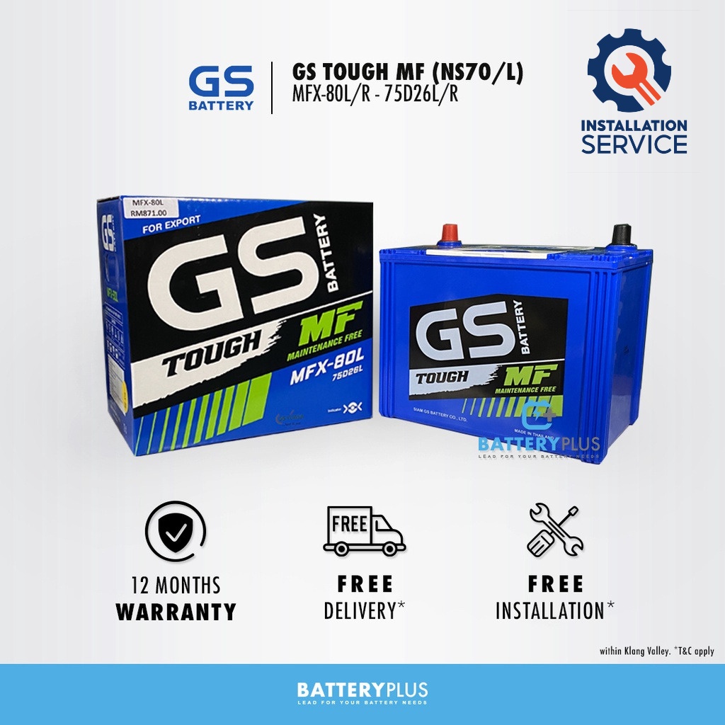[ Installation Provided ] NS70 | NS70L | 75D26R | 75D26L | GS Tough MF ...