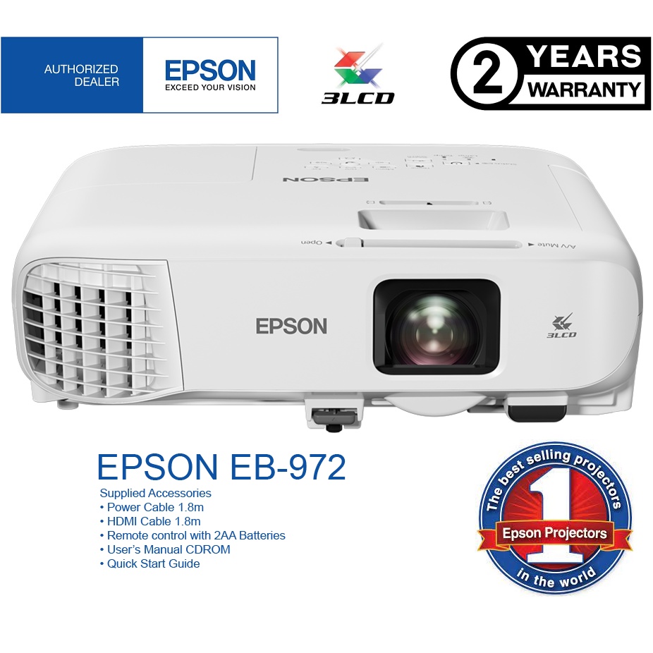 Epson LCD Projector EB-972/4100 lumens/XGA (1024 x 768) | Shopee Malaysia