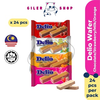 Delio Wafer x24 Chocolate/Strawberry/Orange/Milk 24 pcs per box ...