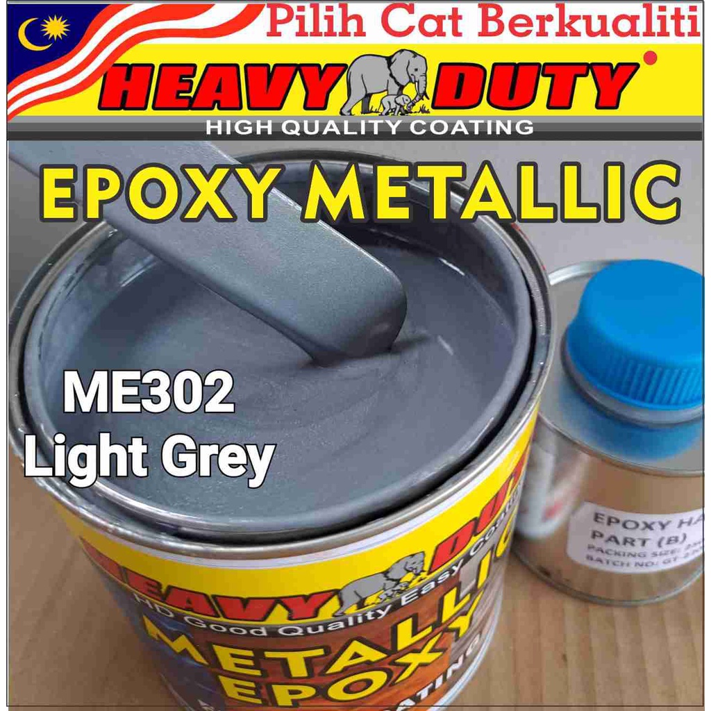 ME302 LIGHT GREY ( Metallic Epoxy Paint HEAVY DUTY ) METALLIC EPOXY ...