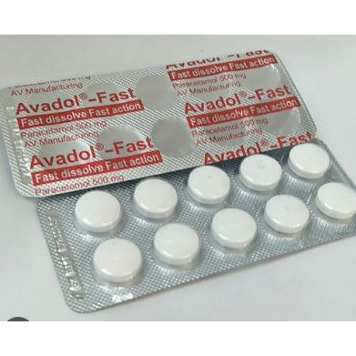 AVADOL FAST PARACETAMOL 500MG TABLET | Shopee Malaysia