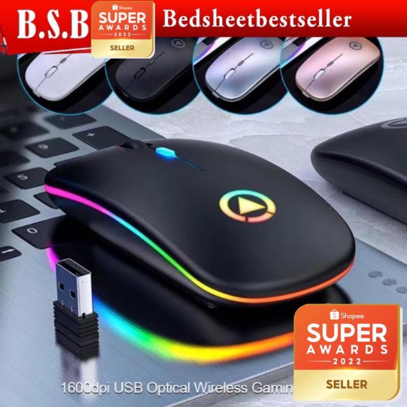 B.S.B Wireless Mouse Rechargeable Mouse Gaming Mice Laptop Tetikus ...