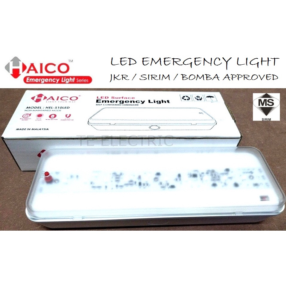 HAICO HEL - S10LED SURFACE TYPE EMERGENCY LIGHT OSRAM LED CHIPS JKR ...