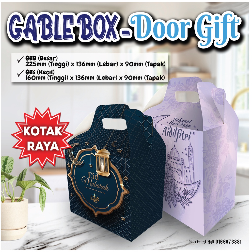 Kotak Raya gift box / Festival Gable Box / Hari Raya Doorgift Box ...