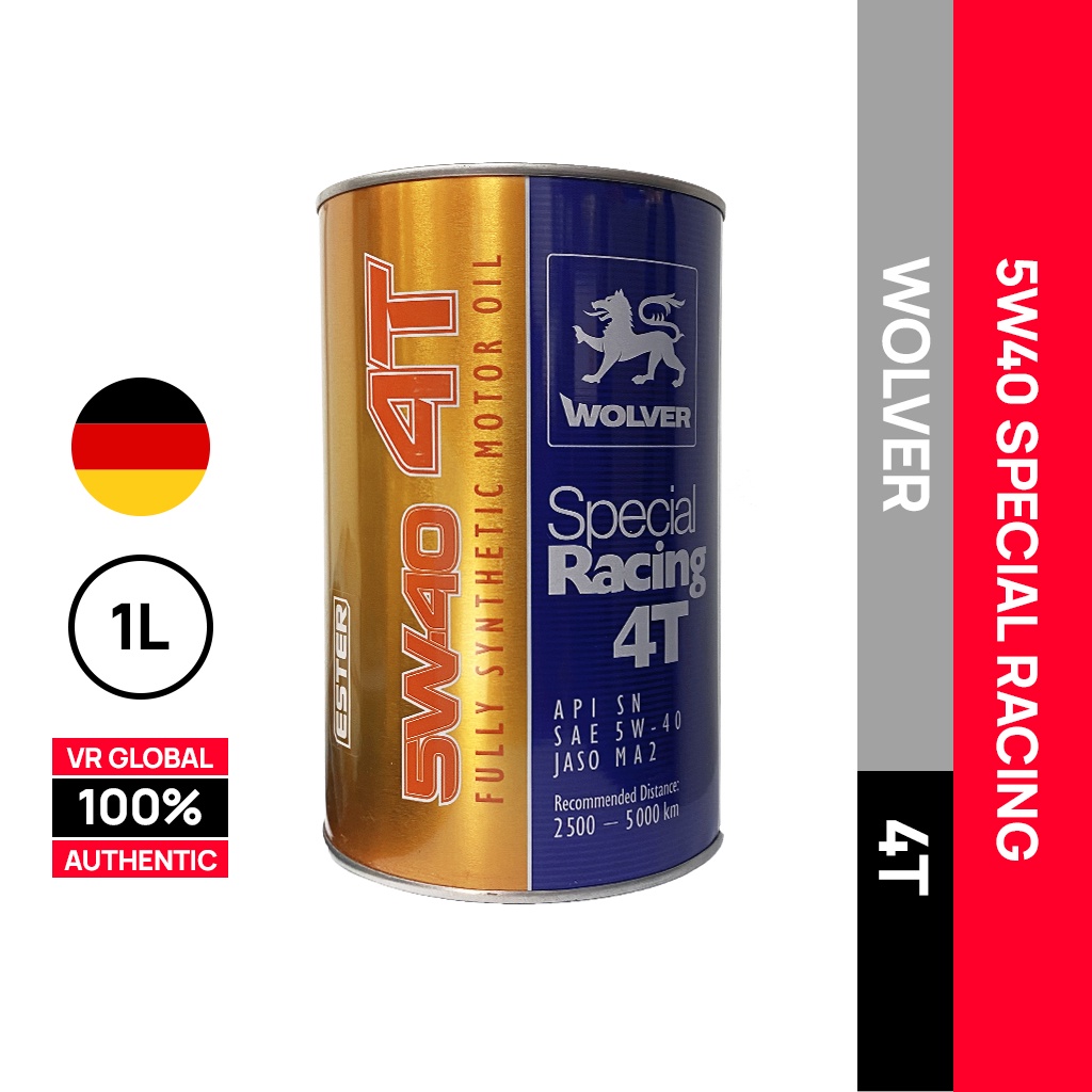 WOLVER SPECIAL RACING 4T 5W40 FULLY SYNTHETIC ESTER ENGINE OIL 1L ...