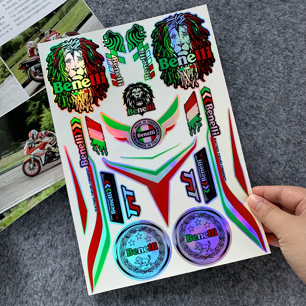 Benelli Motorcycle Set Stickers Emblem Reflective/Laser Stickers ...