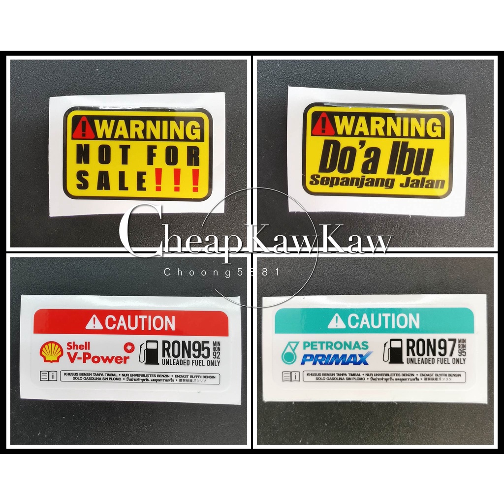 Sticker Inkjet - Warning / Caution Petrons Shell / Amaran - Ready Stock ...