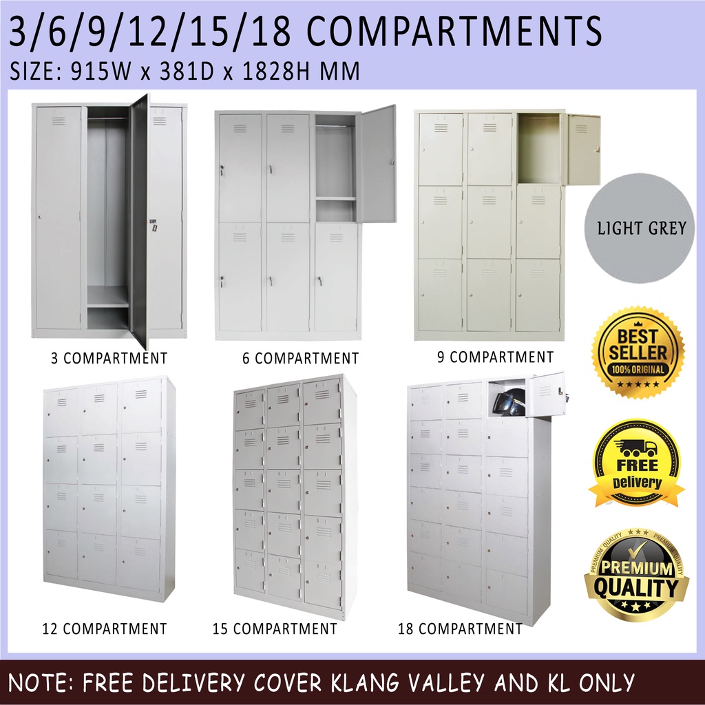 3/6/9/12/15/18 Compartments Steel Locker | Locker Storage | Steel ...