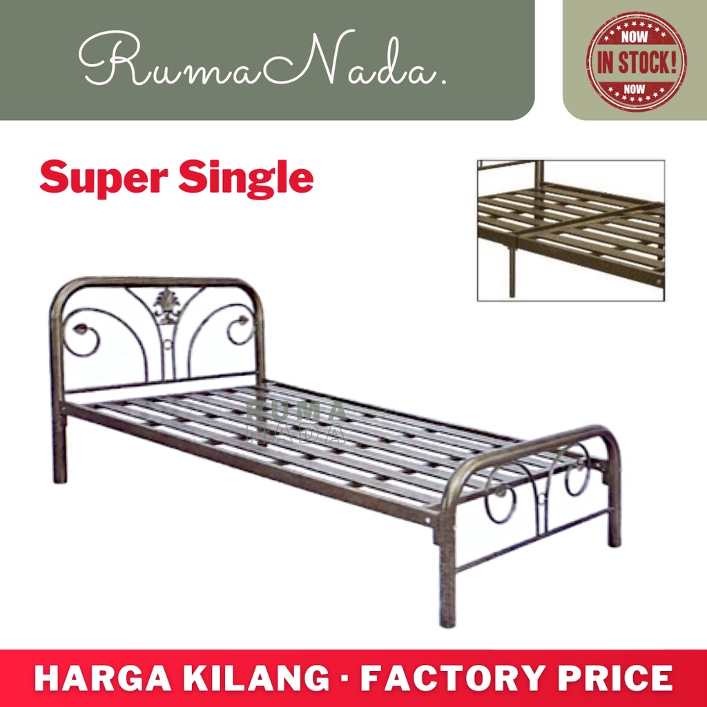 BASE TEBAL Super Single Bed Frame /Metal Bed / Bedroom Furniture ...