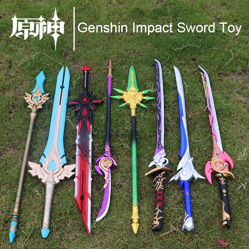 Genshin Impact Katana Sword Toy 100CM PU Wolf Gravestone Skyward Blade ...