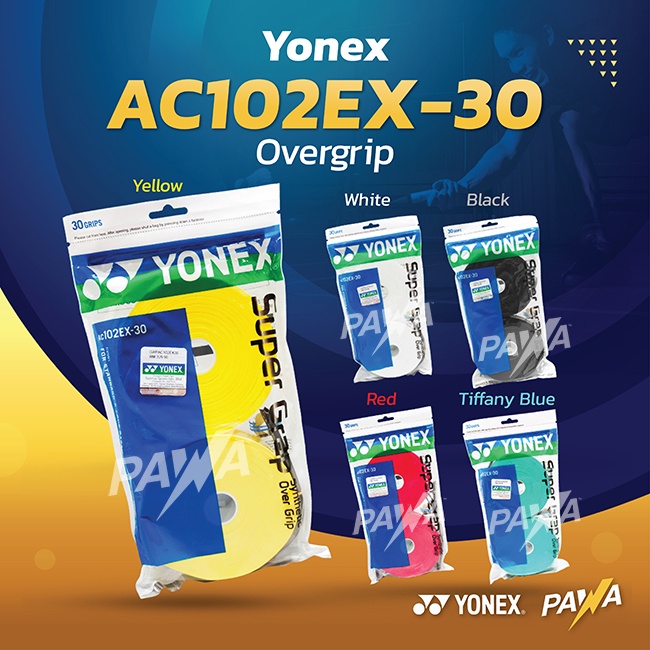 Yonex AC102 AC102EX AC 102 AC102EX-30 Badminton Tennis Overgrip 0.6MM Thickness (100% Original ...