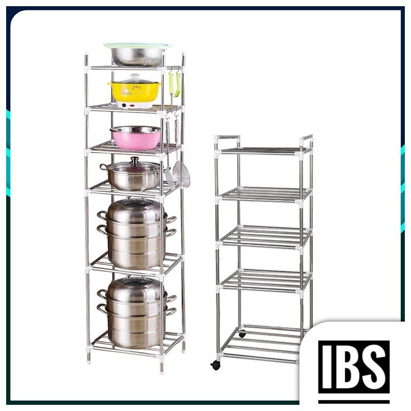 IBS Multifunction Kitchen Storage 5 Layer 6 Layer Rak Dapur Rak Periuk ...