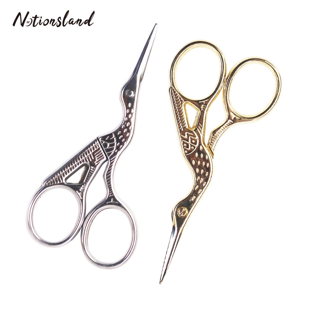 Vintage Stork Scissors Custom Scissors Cross Stitch DIY Metal Scissors ...