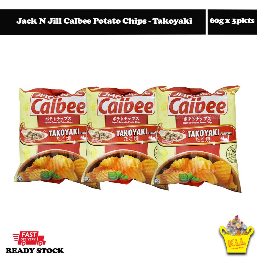 Jack'n Jill Calbee Potato Chips Takoyaki Flavour 60g x 3pkts | Shopee Malaysia