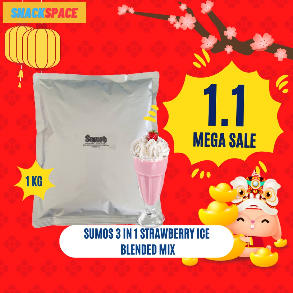 Sumo's STRAWBERRY Ice Blended Mix Powder (1kg) (100% HALAL) | Shopee ...