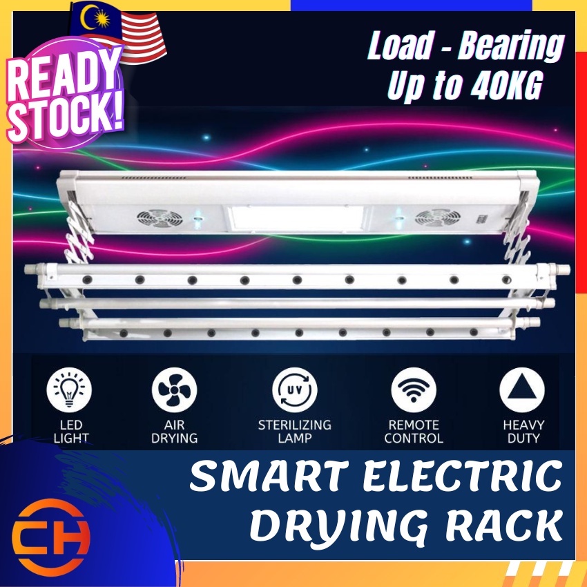 Electric Smart Clothes Drying Rack Ceiling Cloth Dryer Rak Baju ...