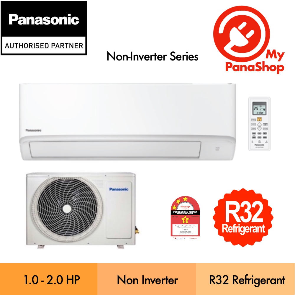 Panasonic AirCond R32 Non Inverter Standard Air Conditioner (1.0HP/1 ...