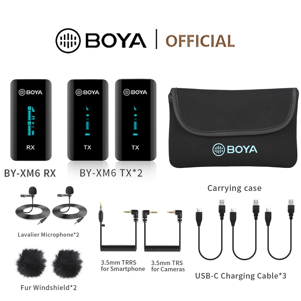 BOYA BY-XM6-S2 Wireless Noise Cancellation Microphone | Shopee Malaysia
