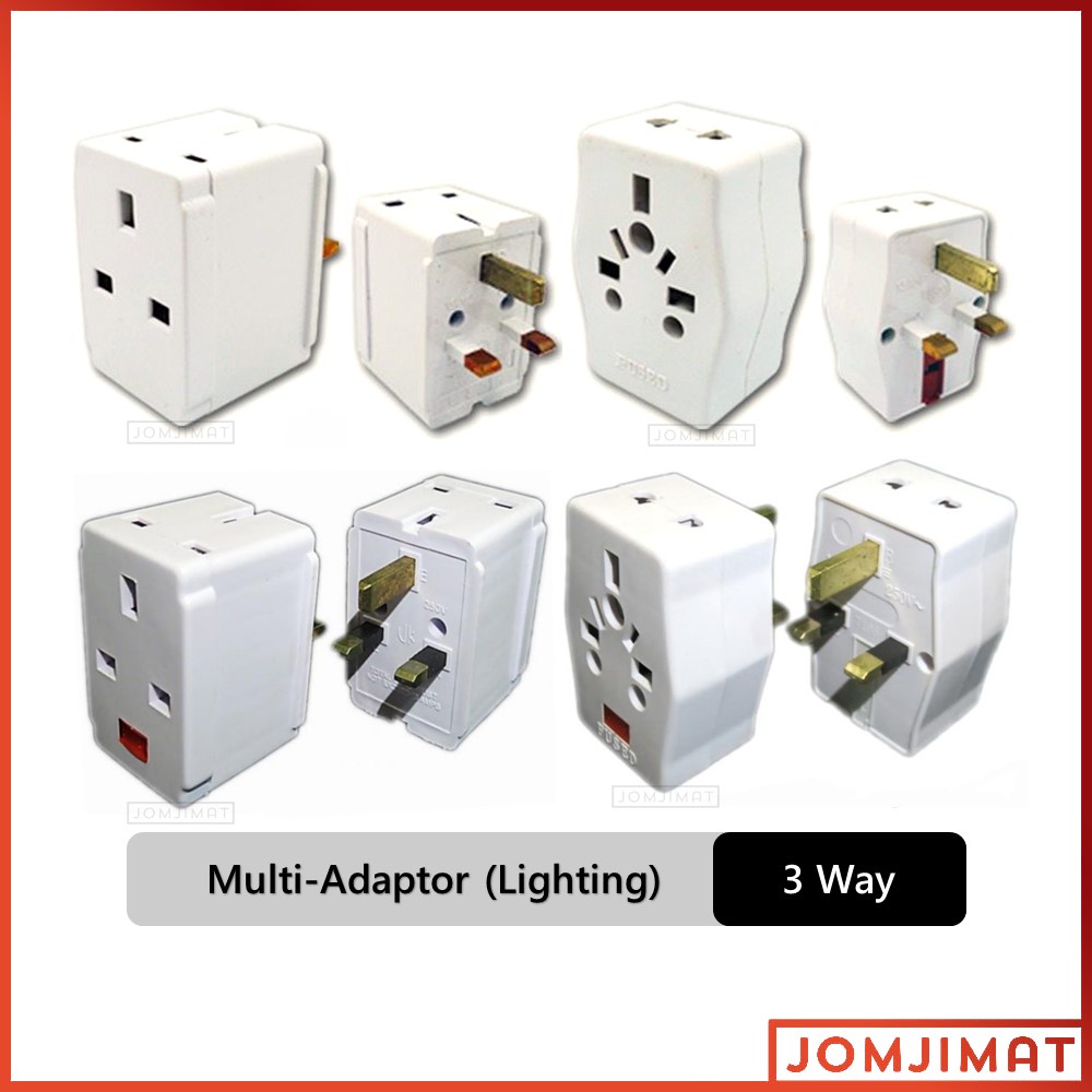Three Way 13a Uk Adapter Extension Socket Multi Plug Adaptor Gang
