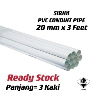 PVC ELECTRICAL CONDUIT PIPE [ SIRIM APPROVE ] 20MM X 3 FEET | Shopee Malaysia
