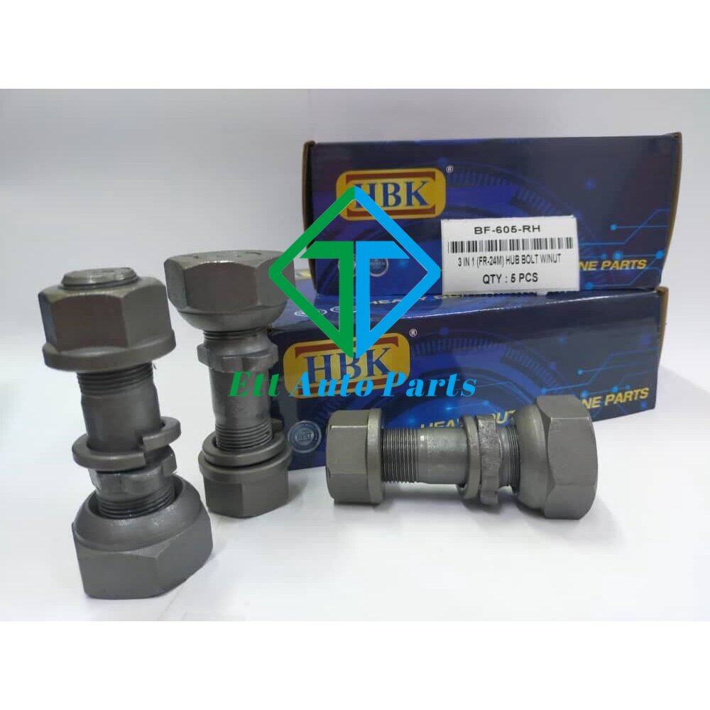 BF605 HINO NISSAN FUSO (FRONT) WHEEL HUB BOLT LORRY TAYAR SCREW (DEPAN ...