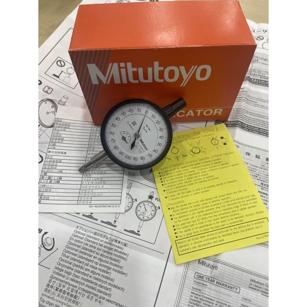 MITUTOYO DAIL INDICATOR 0-10MM -1 ROUND 2MM -100% ORIGINAL JAPAN (2109A ...