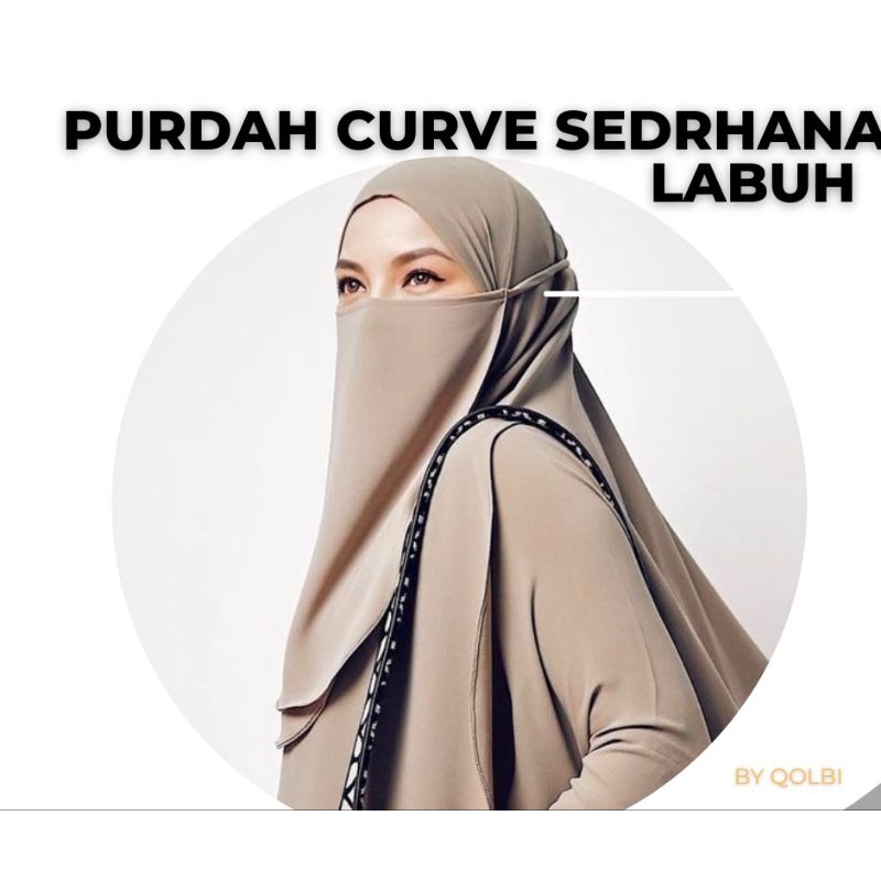 PURDAH CURVE SEDERHANA LABUH NEELOFA STYLE MURAH BERKUALITI CANTIK 12. ...