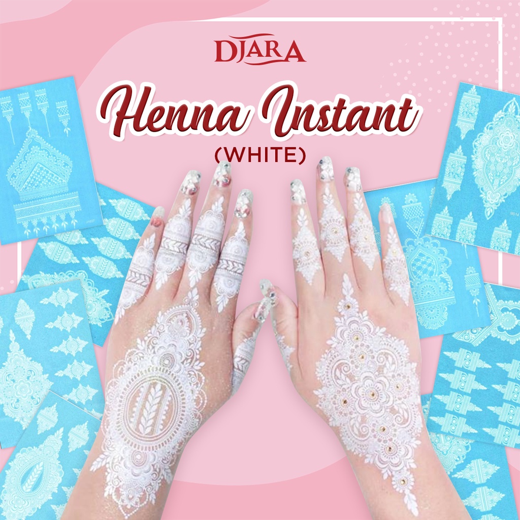 (Malaysia Stock) Henna Instant White/ Lace Tattoo Stickers Waterproof ...
